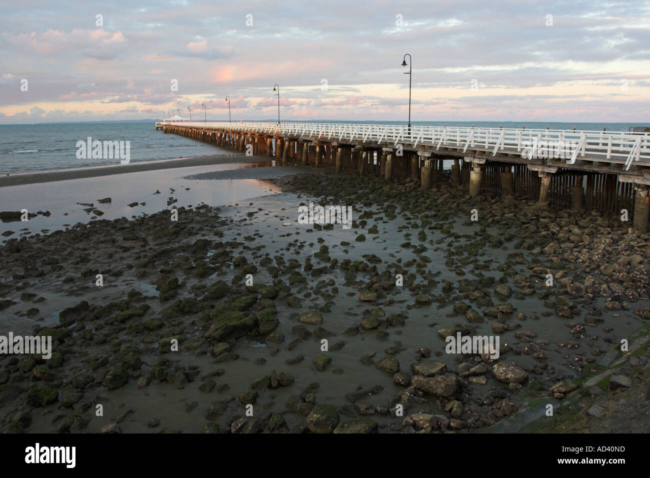 Low tide sandgate jetty shorncliffe hi-res stock photography and images ...