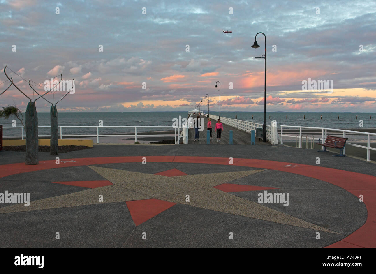 Sandgate Jetty Shorncliffe Brisbane Queensland Australia Stock Photo ...