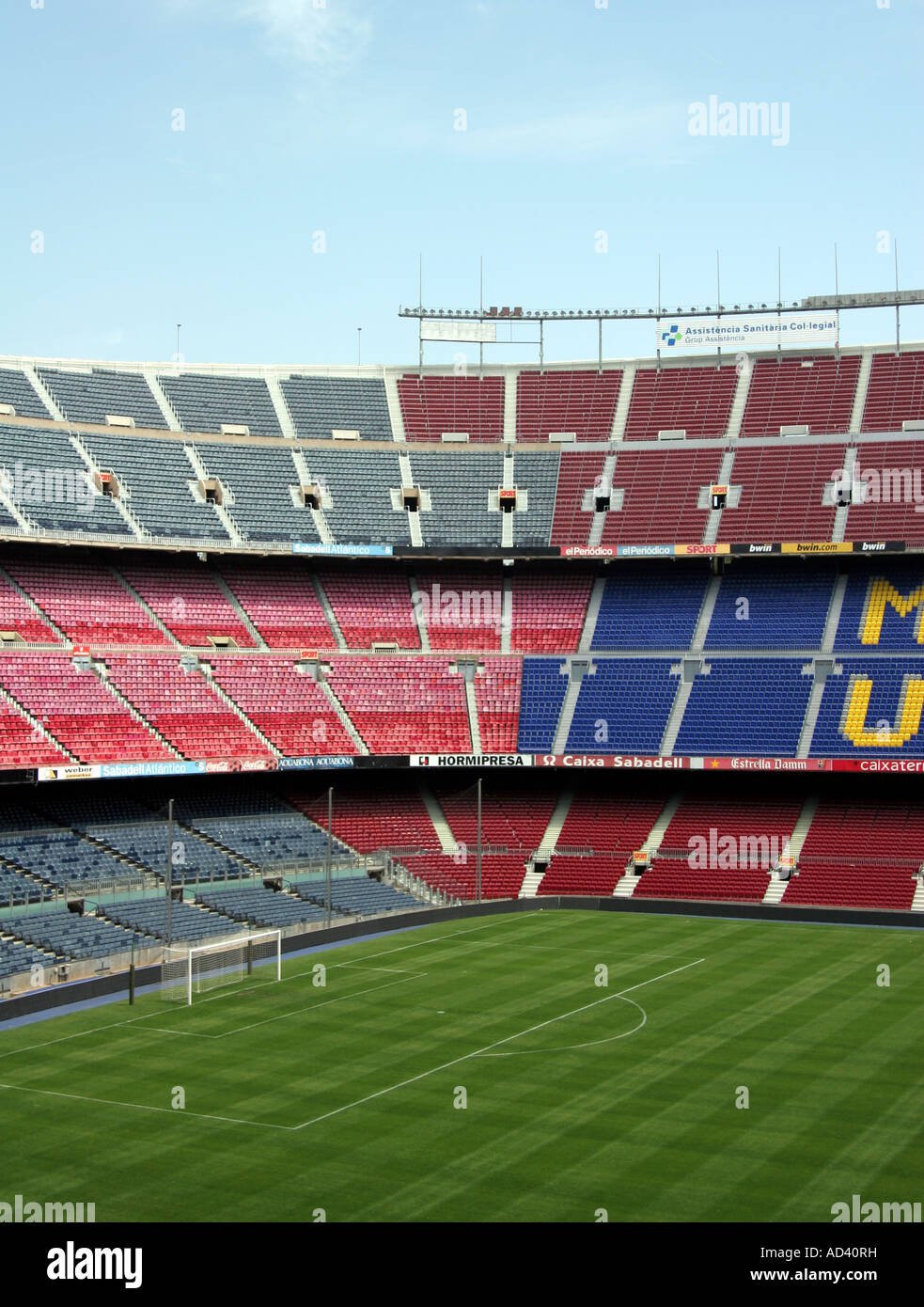 Nou Camp Stadium in Barcelona with a 90,000 capacity home to FC ...