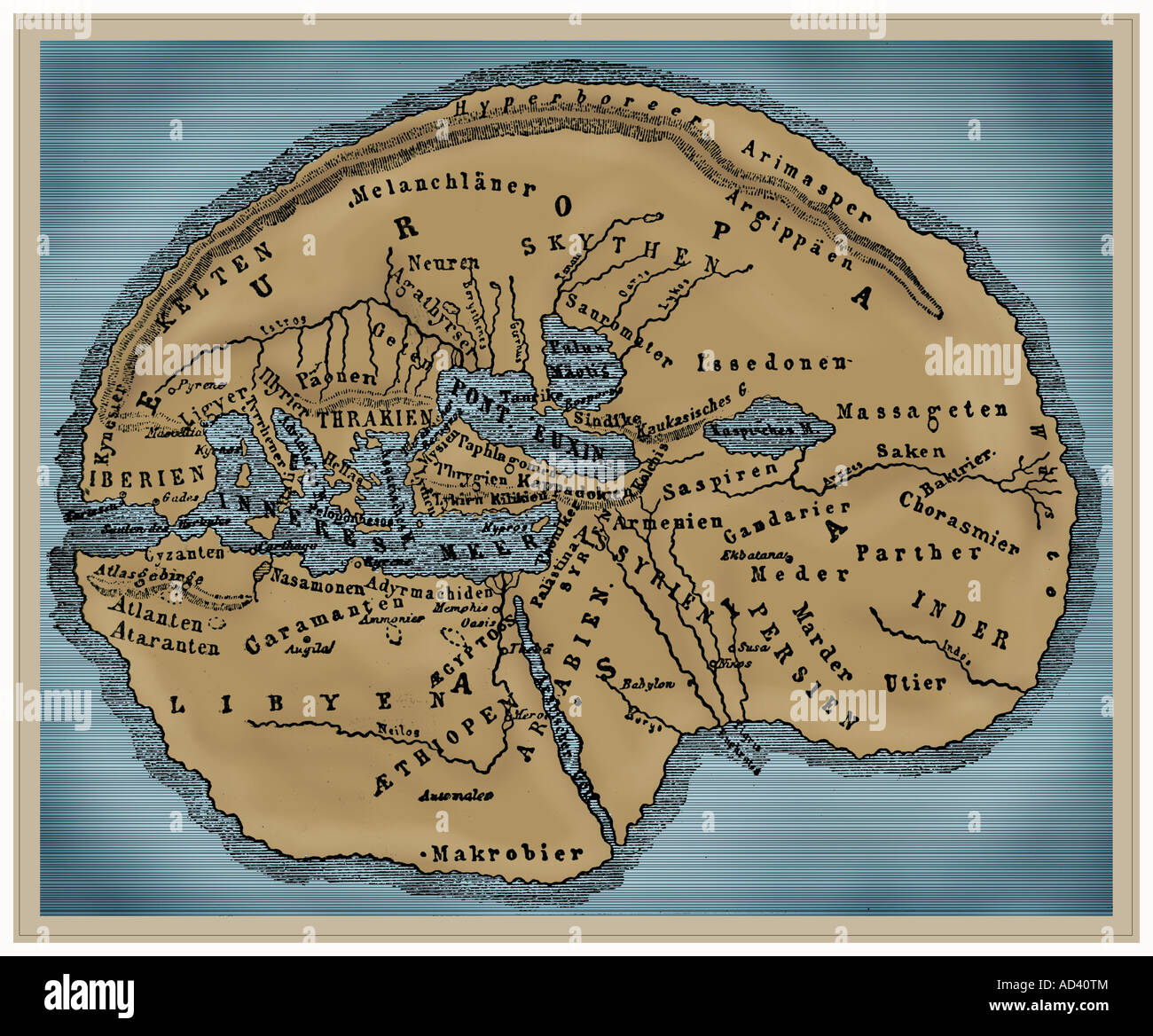 cartography, world maps, map after Herodotus of Halicarnassus, (circa ... cartography, world maps, map after Herodotus of Halicarnassus, (circa ...