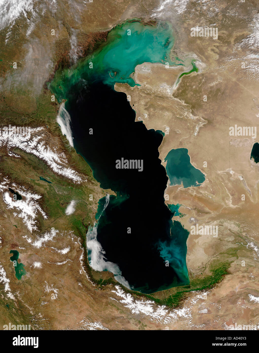 Aerial Map Caspian Sea