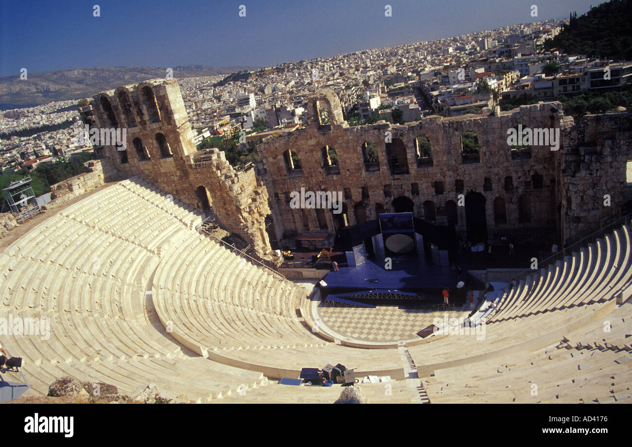 Terraces of the acropolis hi-res stock photography and images - Alamy