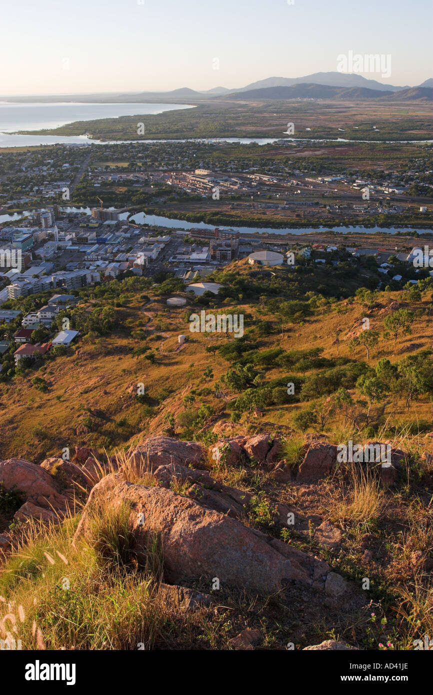View eastwards from Castle Hill Townsville Queensland Australia Stock ...