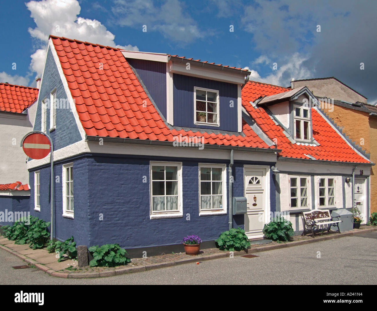 Beautifully restored old houses in the town centre of Aalborg Jutland ...