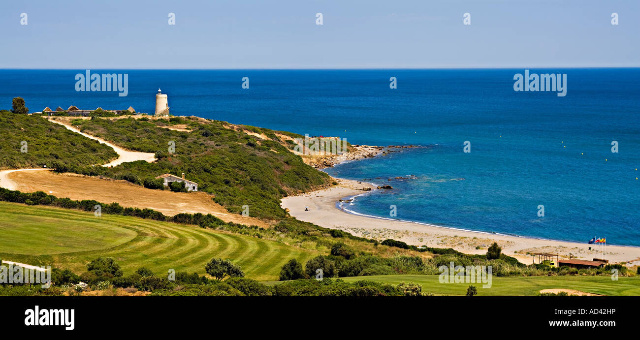 Alcaidesa Golf course and beach, Andalucia, Spain Stock Photo - Alamy
