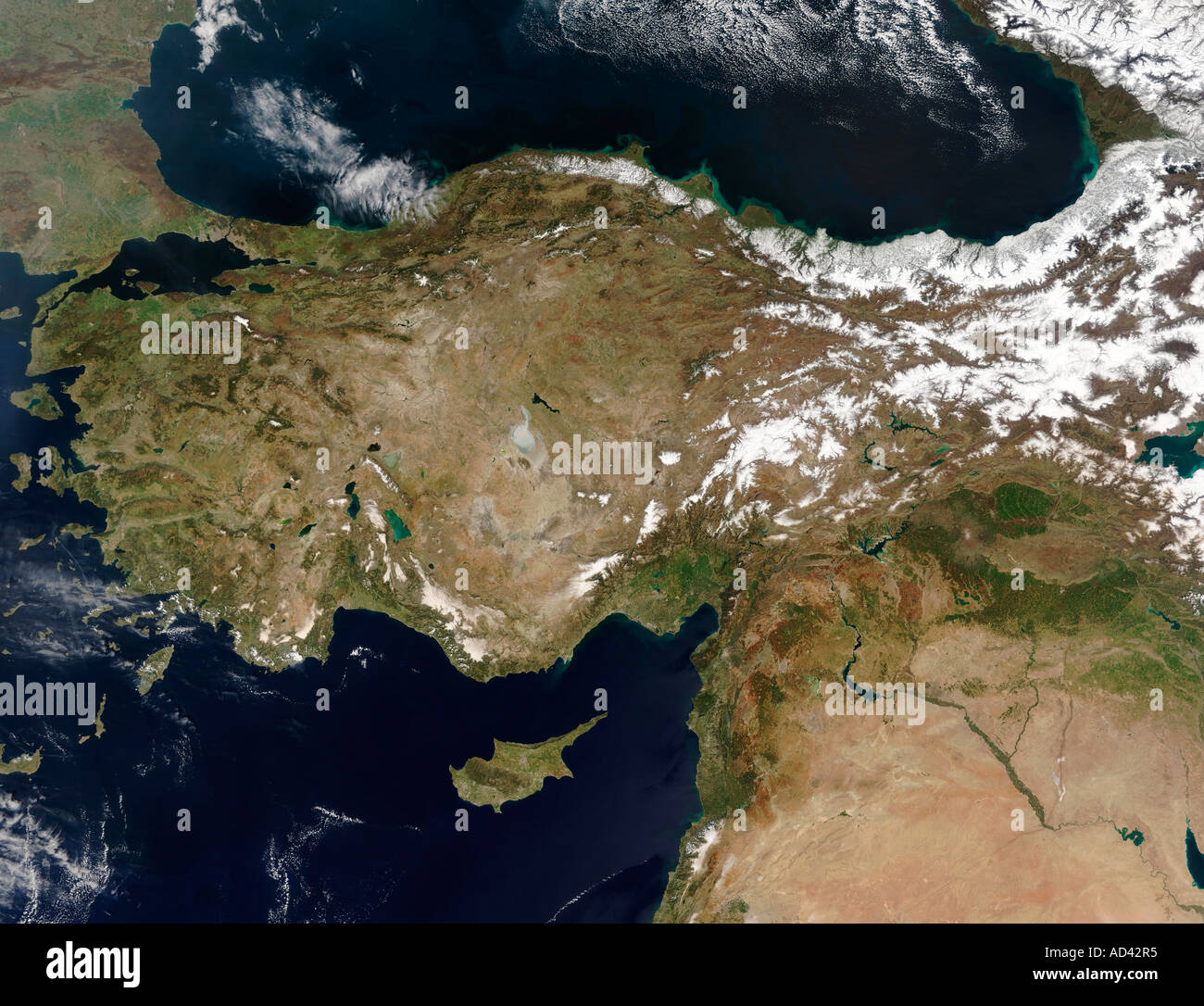 Turkey, satellite image Stock Photo - Alamy
