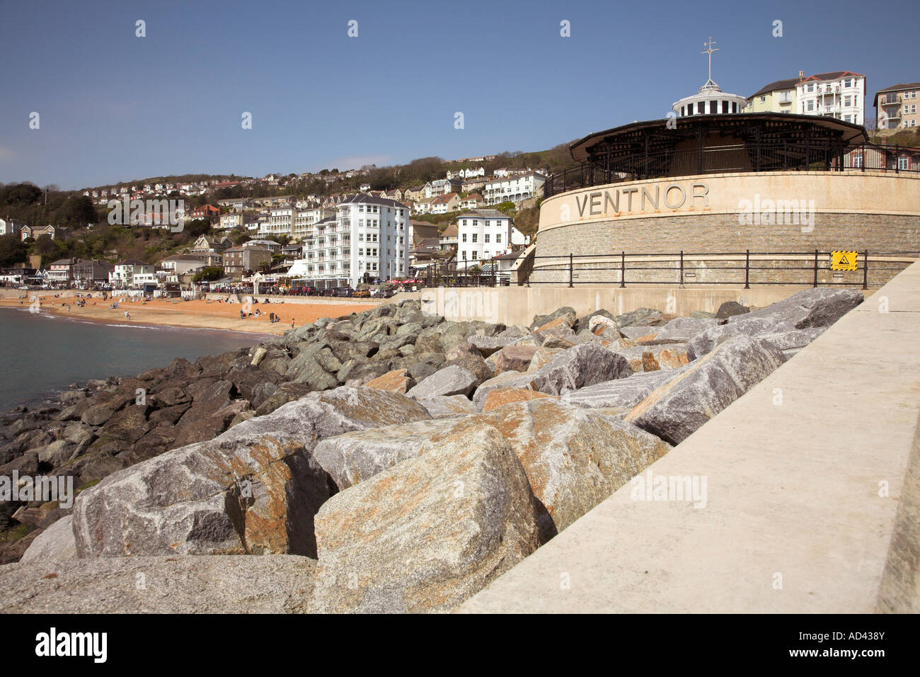 Seafront and beach Ventnor Isle of Wight Stock Photo - Alamy