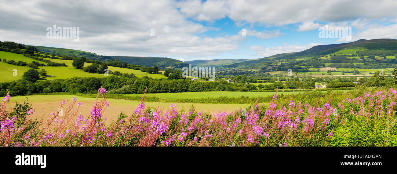 The Usk Valley near Crickhowell in the Bannau Brycheiniog (Brecon ...