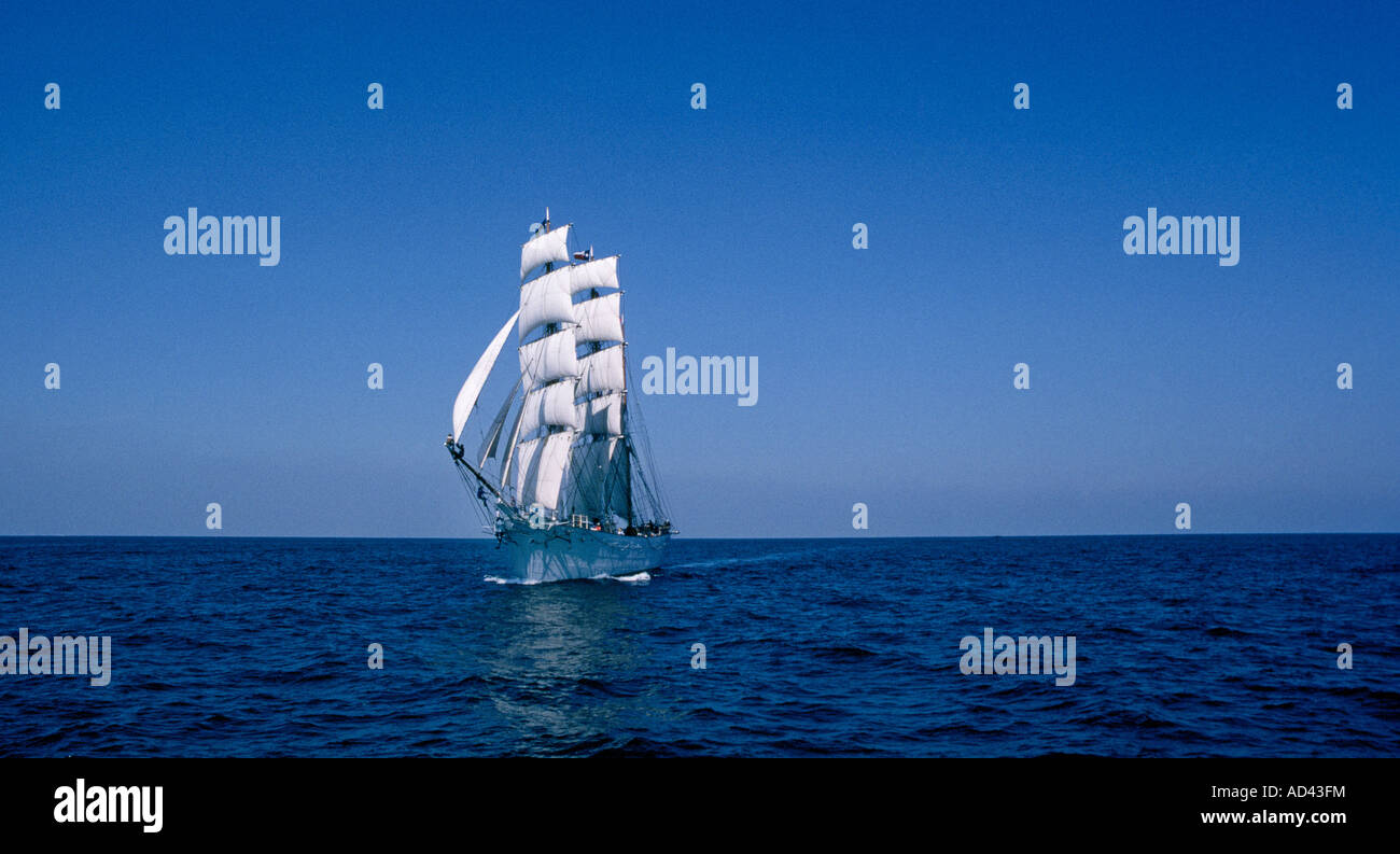 USA TEXAS GALVESTON GULF COAST A view of the square rigged sailing ship ...