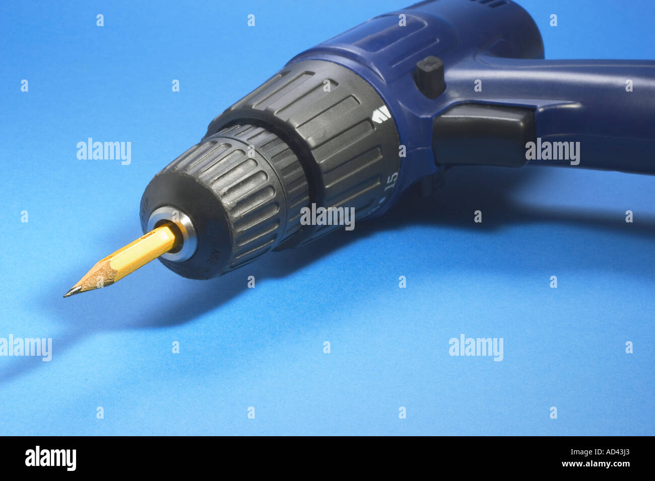 Electrical Drill with Pencil Stock Photo - Alamy