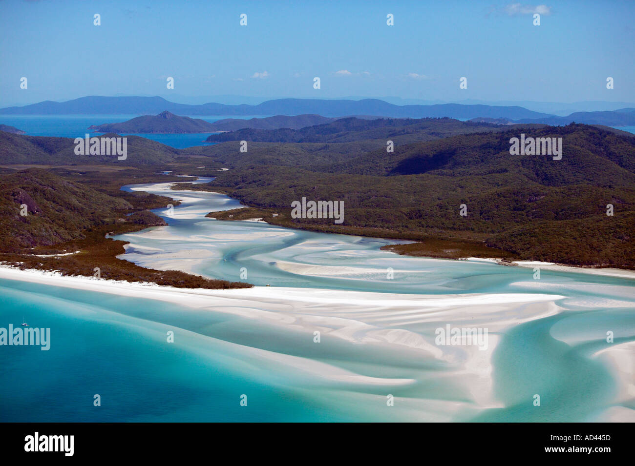 Hill Inlet Whitehaven Beach Whitsunday Islands Queensland Australia ...
