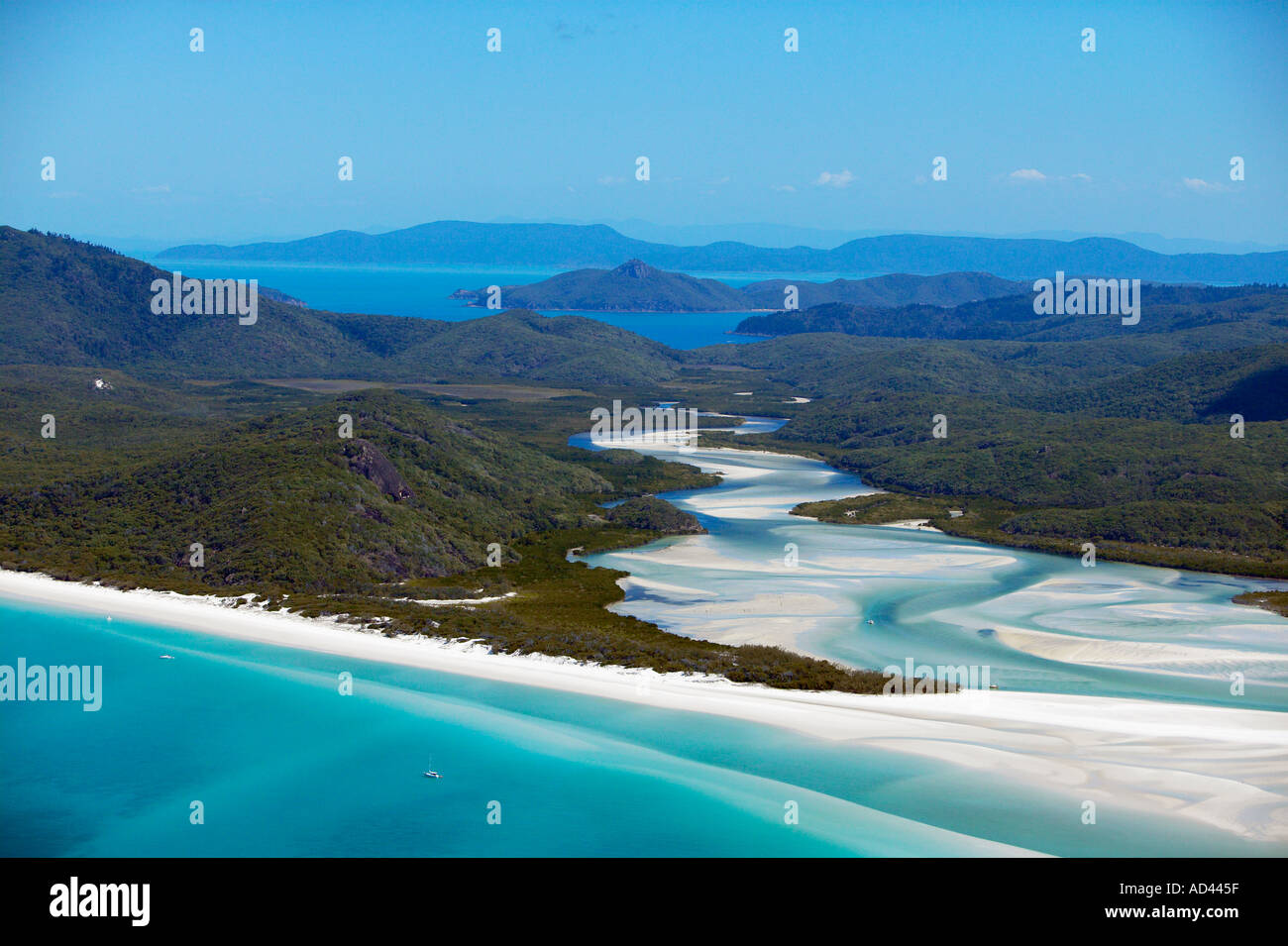 Hill Inlet Whitehaven Beach Whitsunday Islands Queensland Australia ...