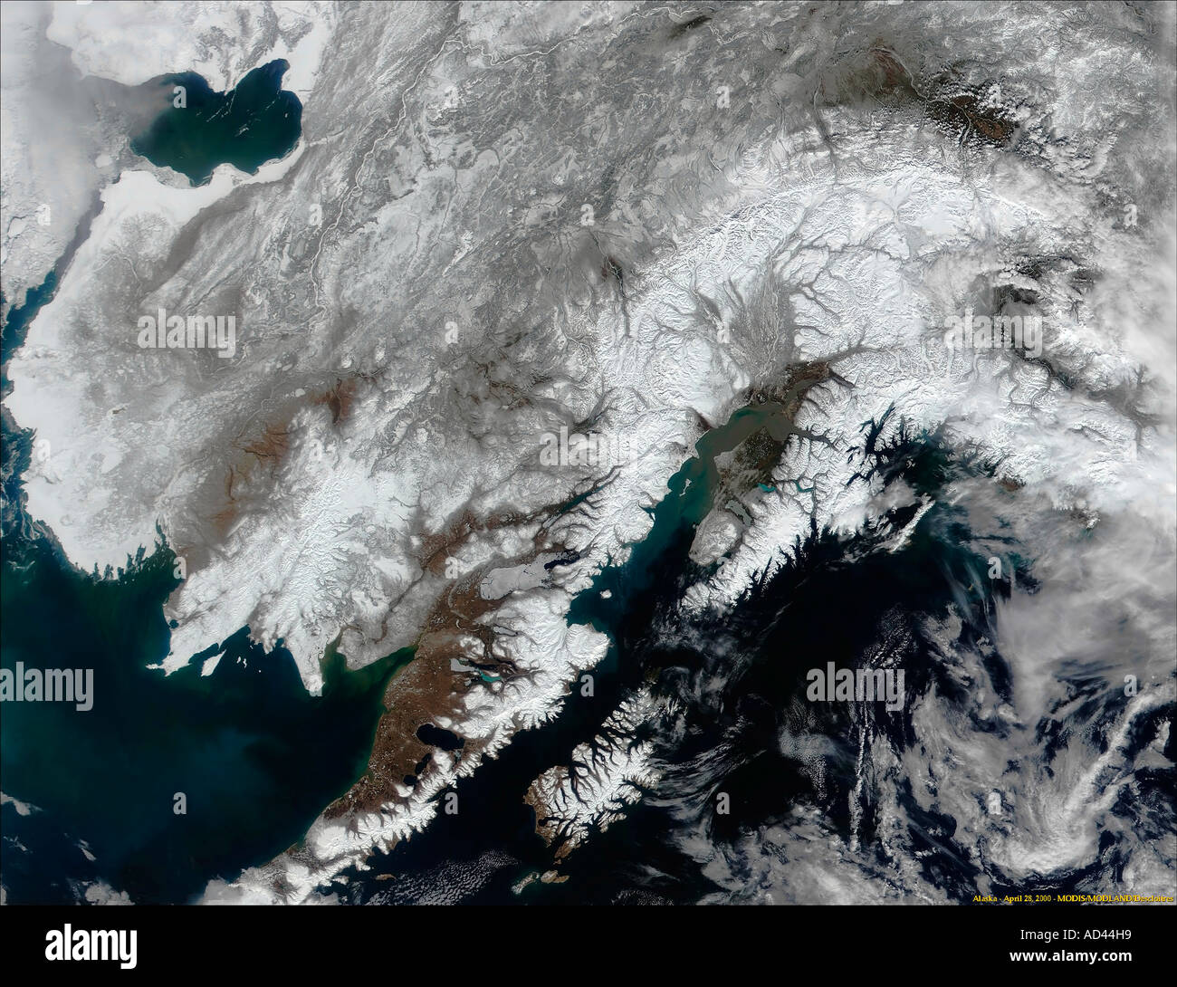 Satellite image of alaska hi-res stock photography and images - Alamy