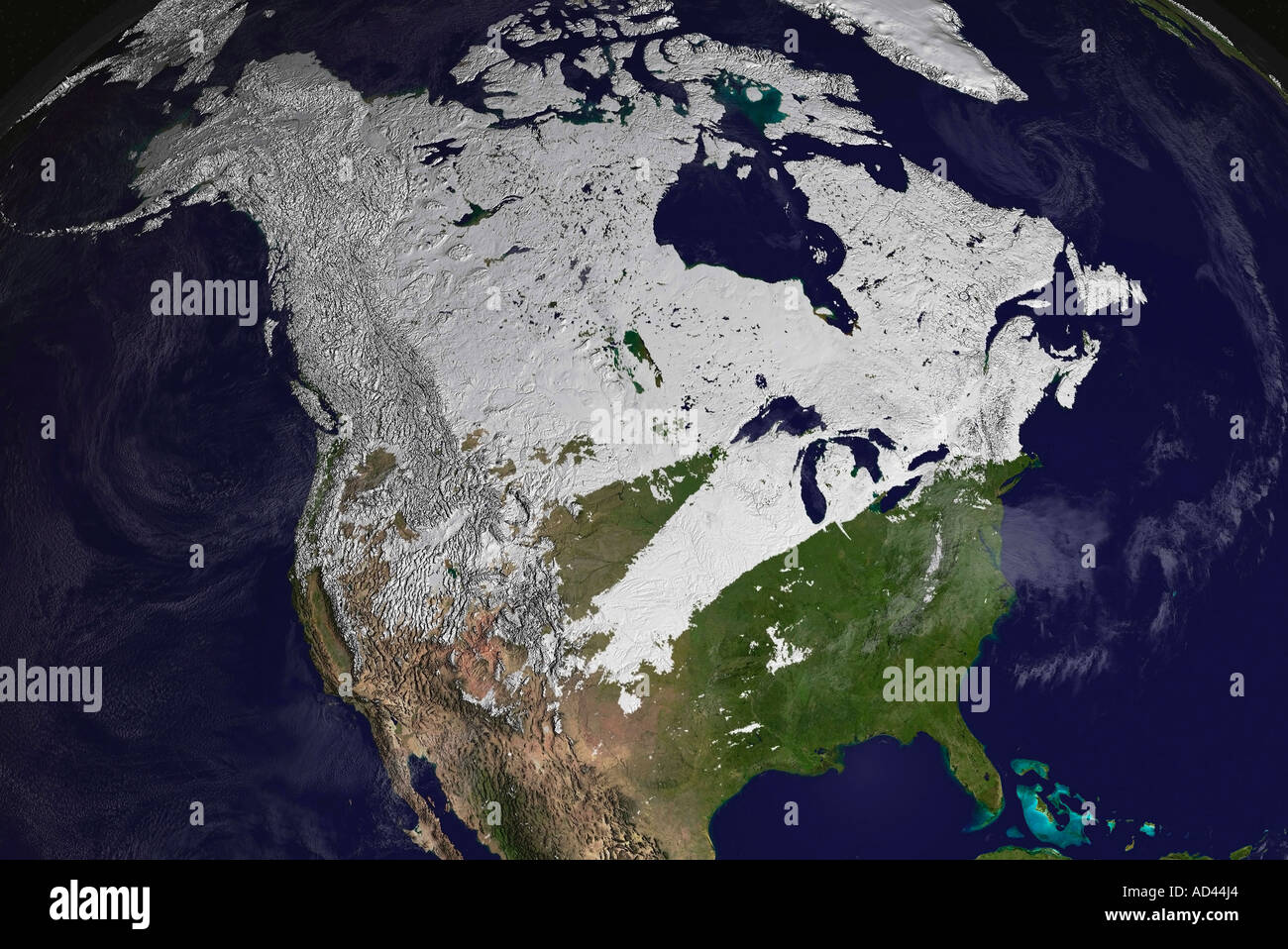 Winter Snow Cover in the Northern Hemisphere Stock Photo - Alamy