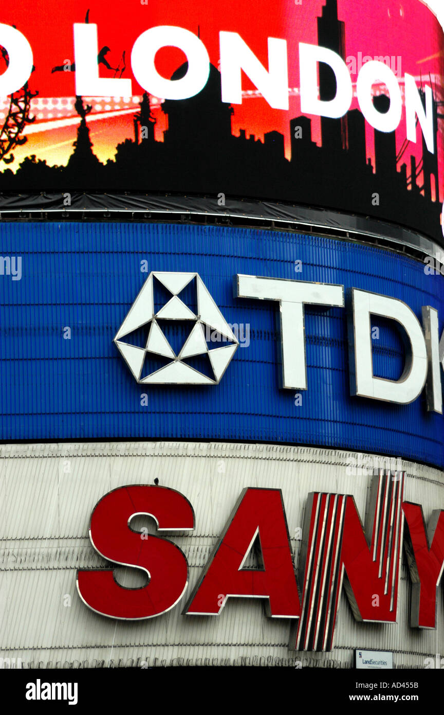London Signs Piccadilly Circus London UK Stock Photo - Alamy