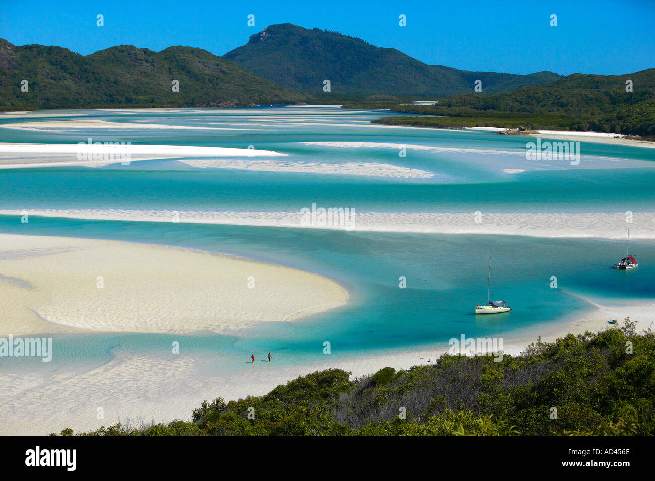 Hill Inlet Whitehaven Beach Whitsunday Islands Queensland Australia ...