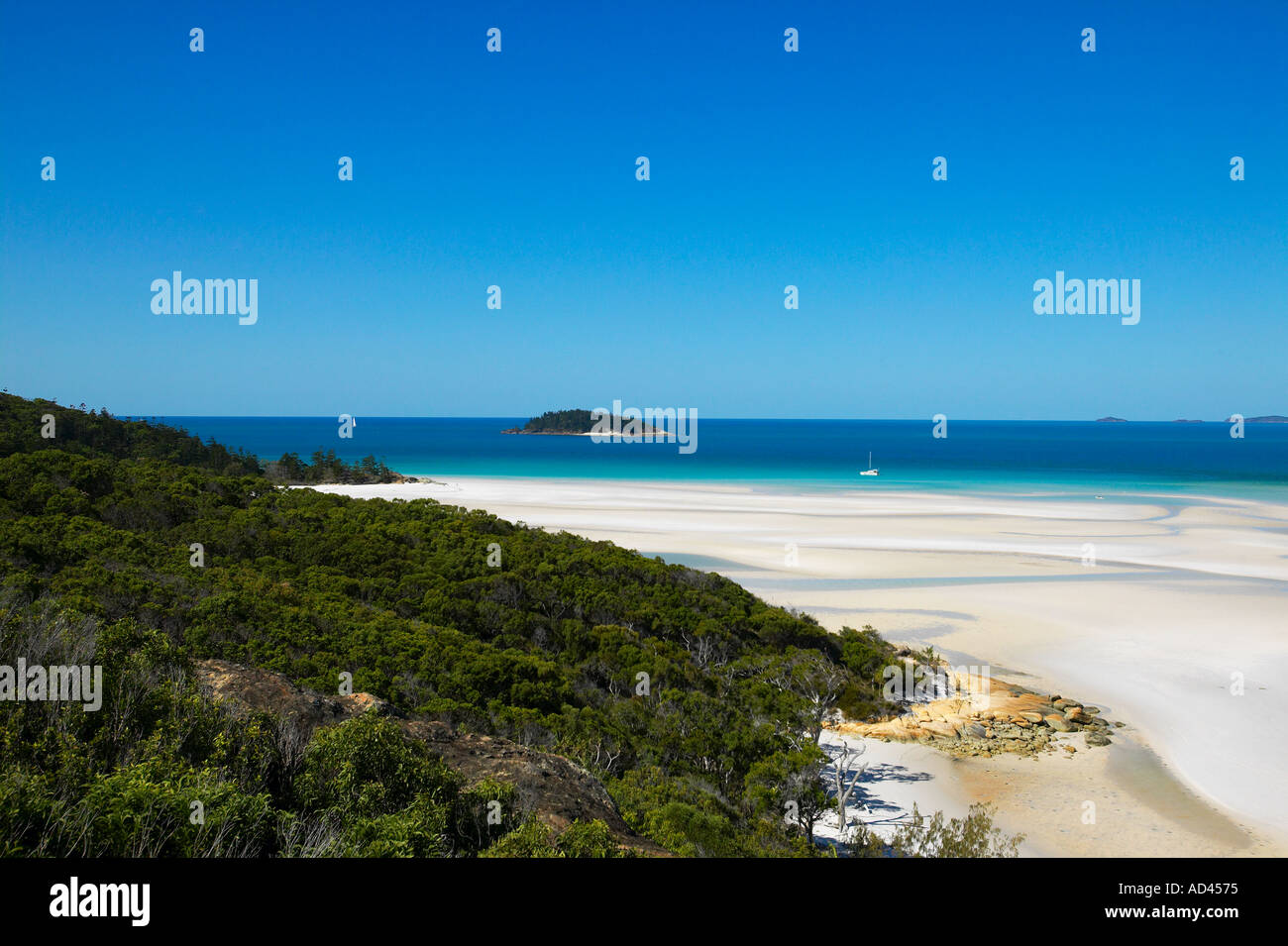 Hill Inlet Whitehaven Beach Whitsunday Islands Queensland Australia ...