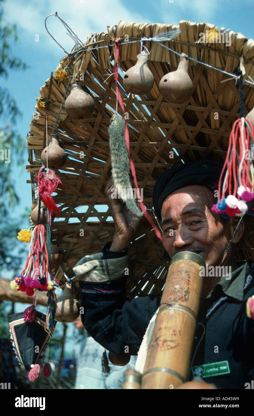 Thailand thai tribe tribal people old man Stock Photo - Alamy