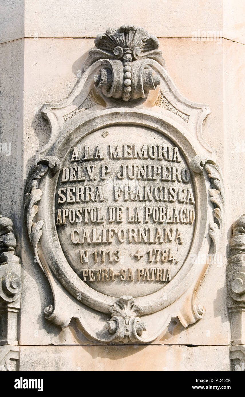 Juniper-Serra-Memorial, founder of San Francisco and Santa Barbara ...