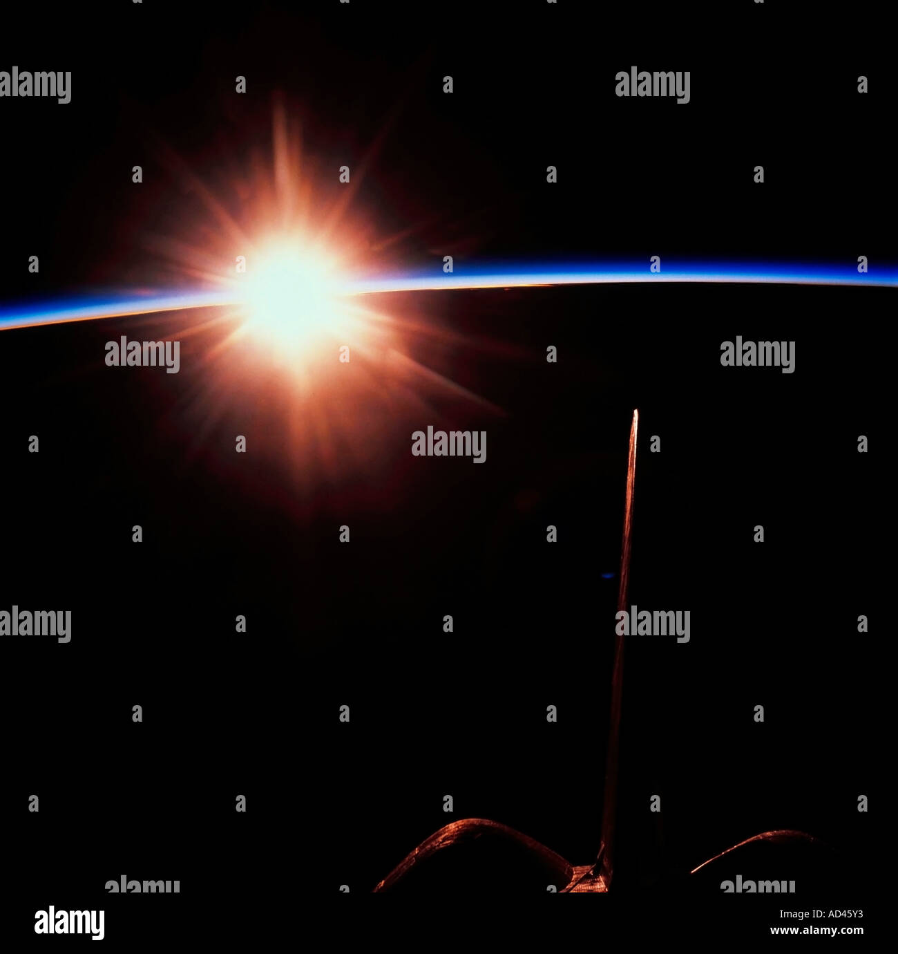 Sunrise as viewed from the STS-101 mission Stock Photo - Alamy