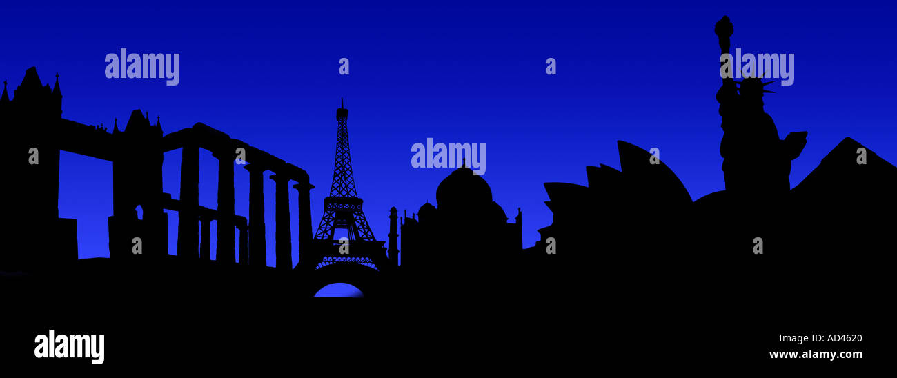 World famous monuments Cut Out Stock Images & Pictures - Alamy