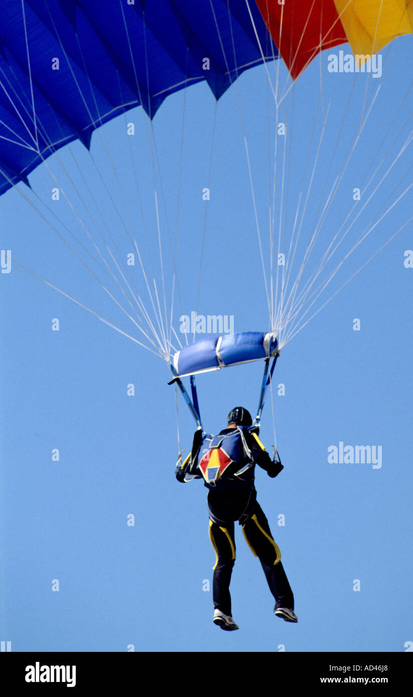 parachute safe landing risk sport symbol Stock Photo - Alamy
