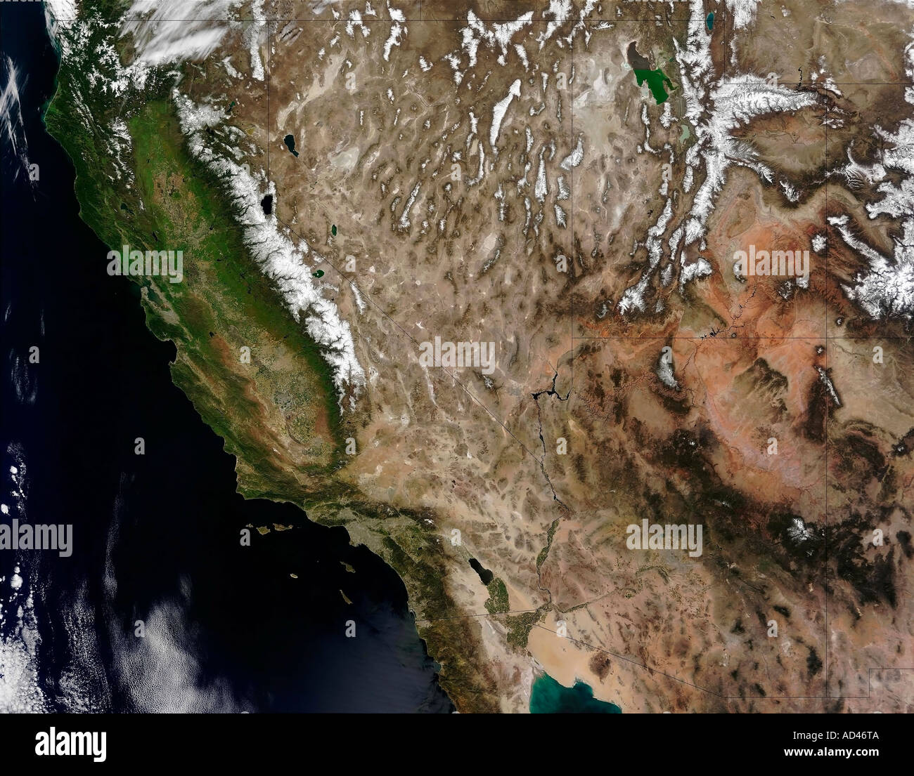 Southwestern United States, satellite image Stock Photo - Alamy