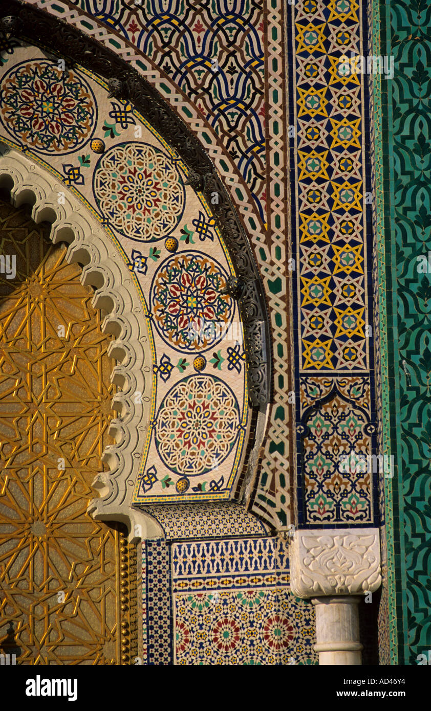 Fes Fez palace Morocco architecture detail vertical Stock Photo - Alamy