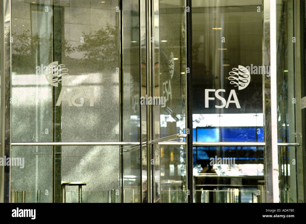 The FSA at Canary Wharf, London England UK Stock Photo - Alamy
