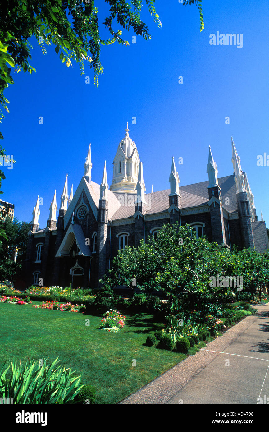 Mormon Assembly Hall in Salt Lake City Utah Stock Photo - Alamy