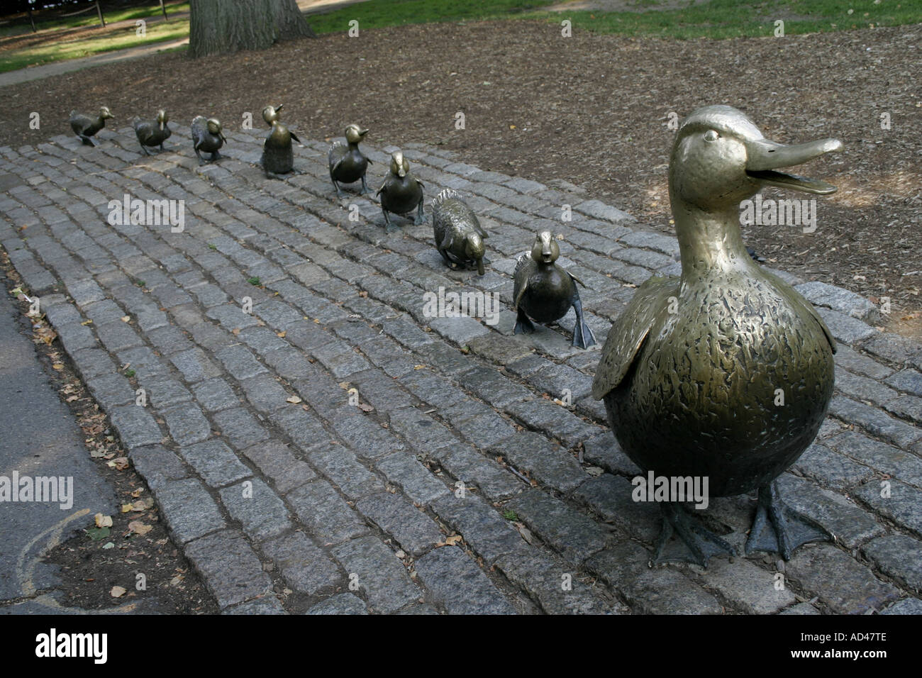 8 bronze ducklings from "Make Way For Ducklings" in Boston Commons ...