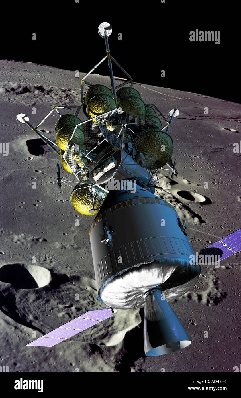 Artist Rendition of new spaceship to the moon, the crew goes into lunar ...