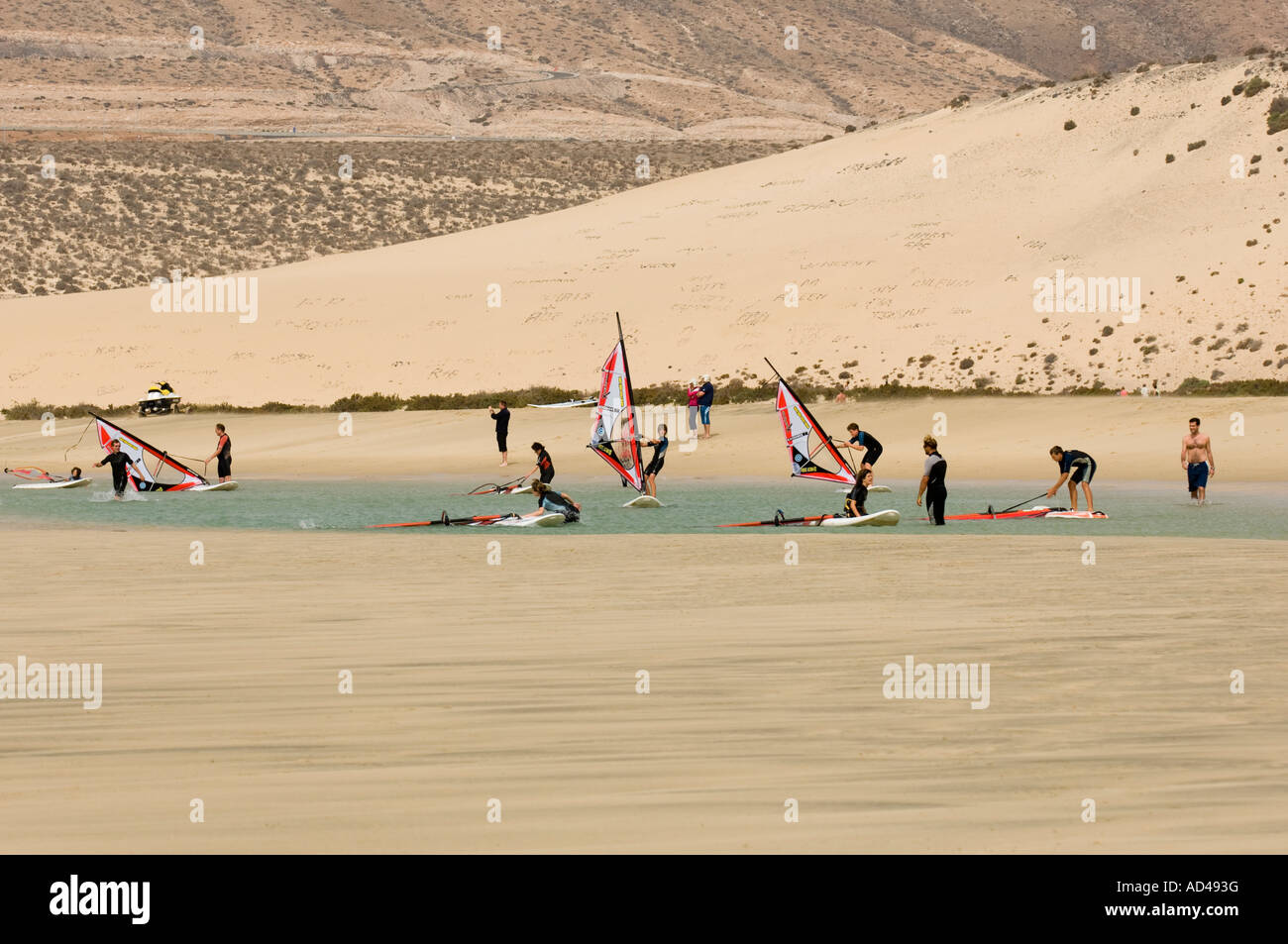 Windsurfing school sotavento fuerteventura hi-res stock photography and ...