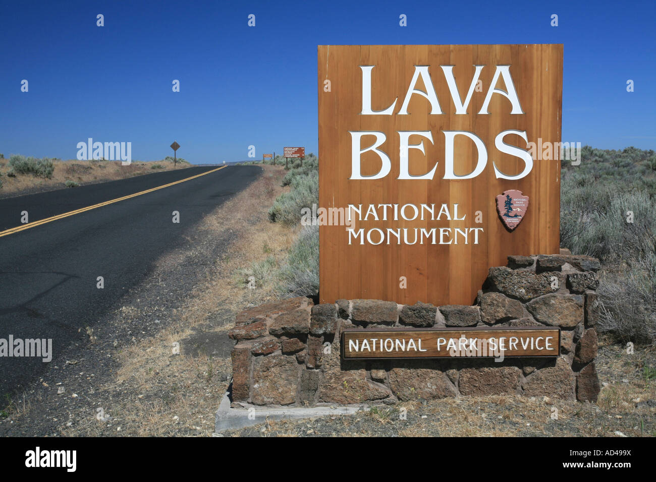 Volcanic remnants at Lava Beds National Monument, northern California ...