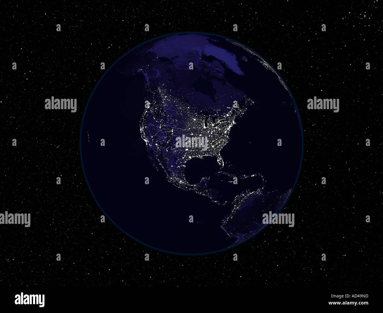 North america night satellite image hi-res stock photography and images ...