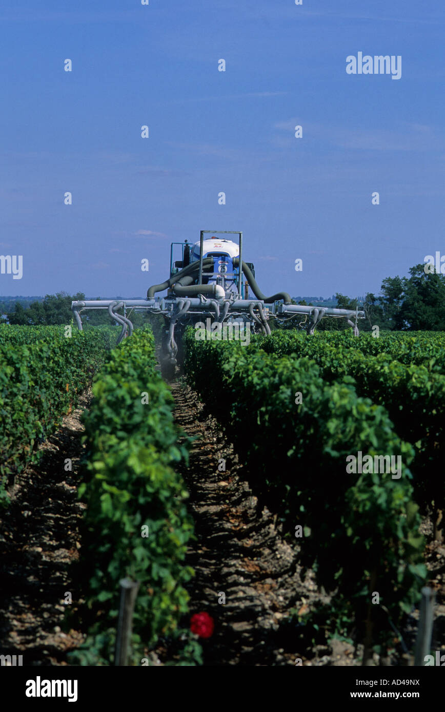 Spraying pesticide vineyard france hi-res stock photography and images - Alamy