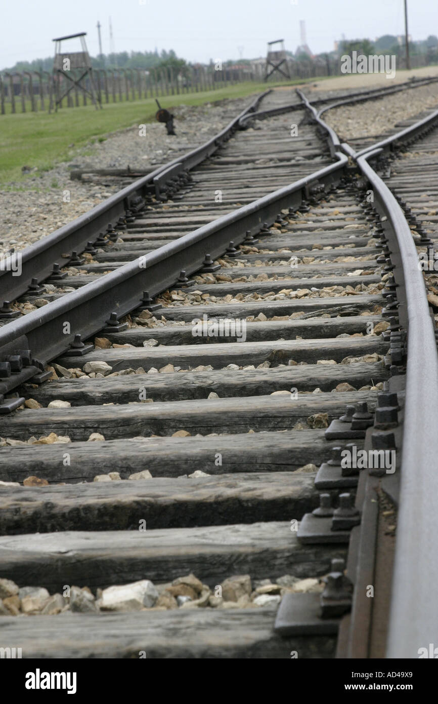 Railroad Tracks at Auschwitz Birkenau, a German concentration camp in ...