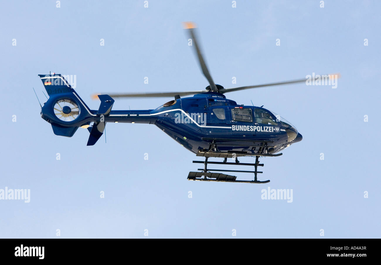 Helicopter of german federal police typed Eurocopter EC135 Stock Photo ...