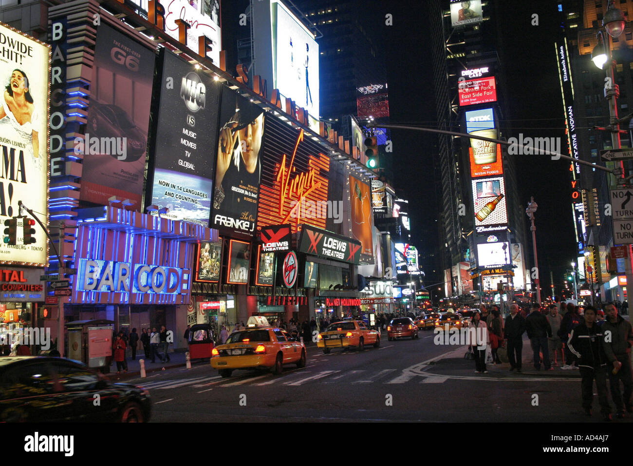Times Square at Night (NYC Stock Photo - Alamy