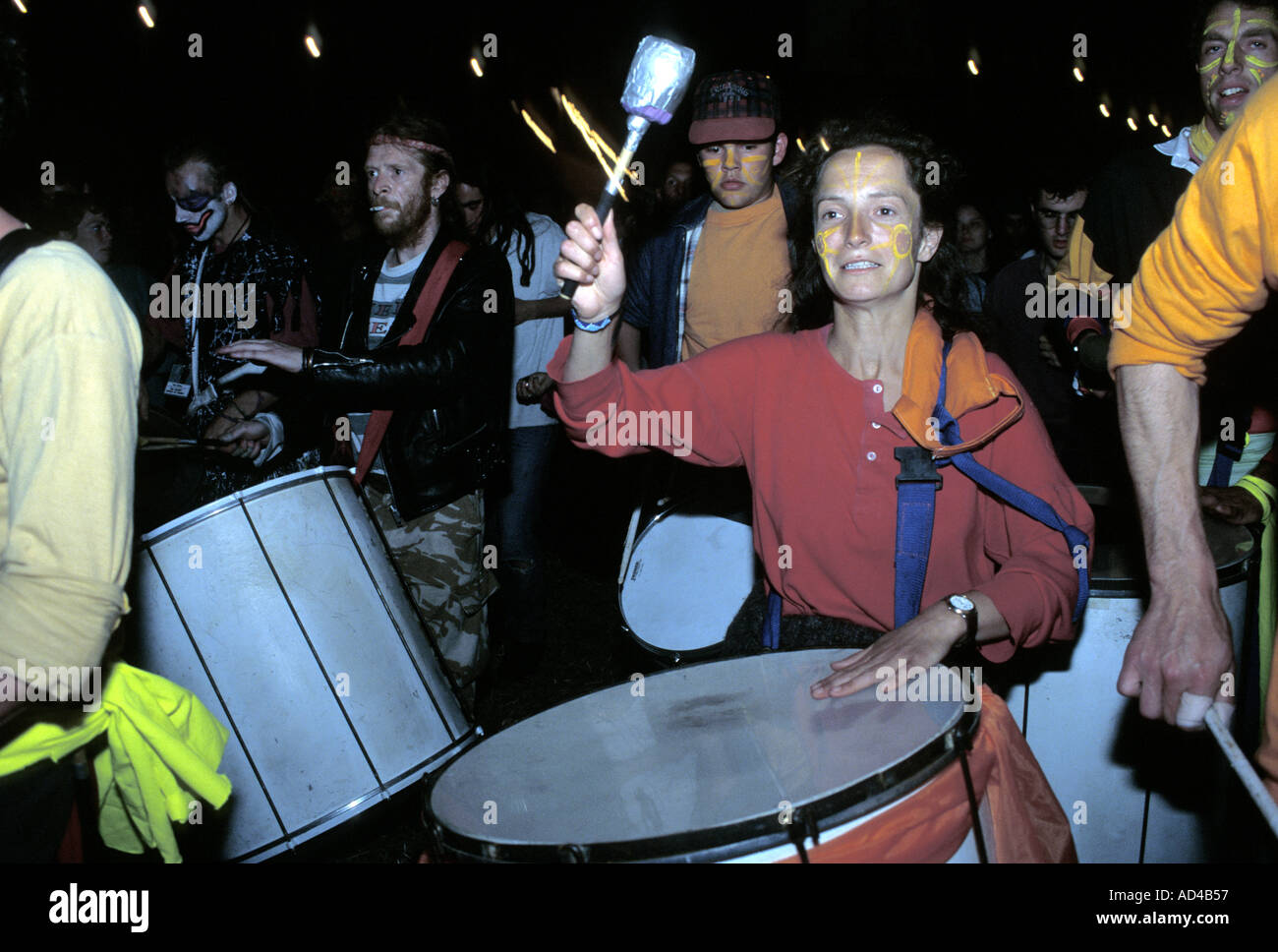 UK ALL NIGHT RAVE AT ROCK CONCERT GLASTONBURY FESTIVAL SOMERSET ENGLAND ...
