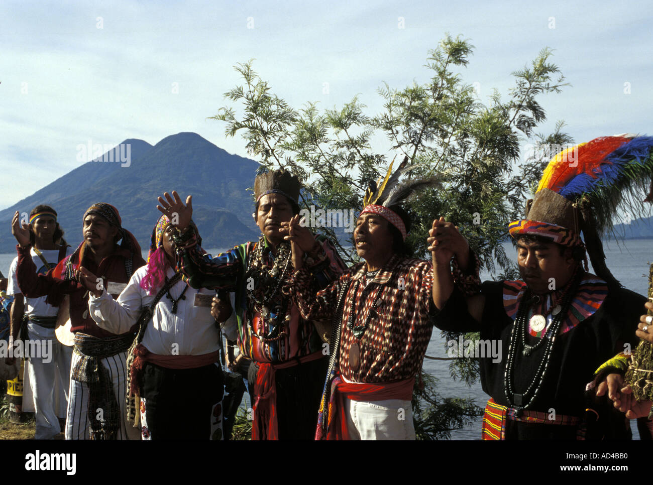 GUATEMALA NATIVE QUICHE SINGING AT AN INDIGENEOUS PEOPLE S MEETING ON ...