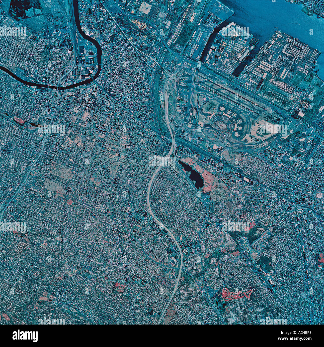 Newark, New Jersey, satellite image Stock Photo - Alamy