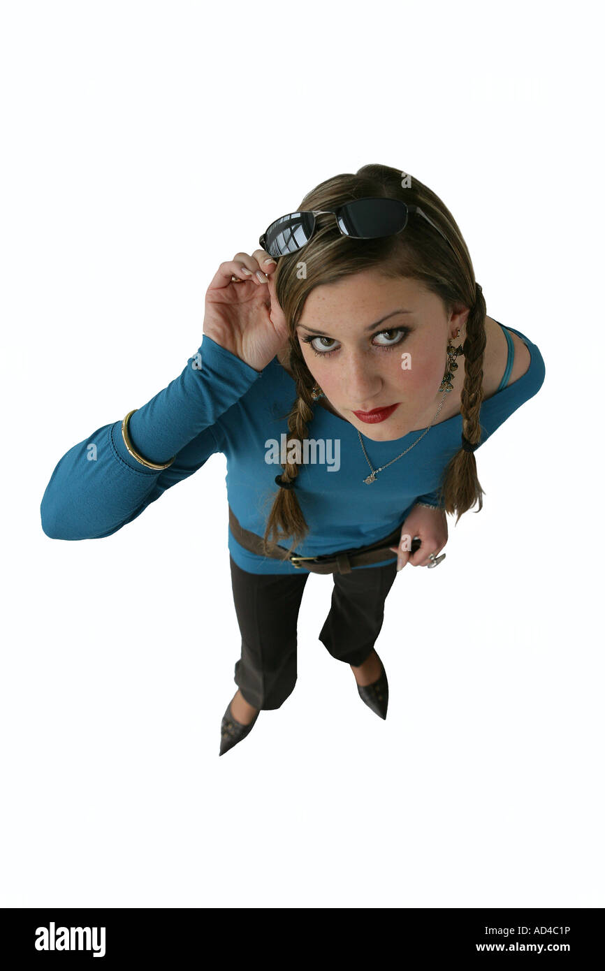 Woman photographer blue Cut Out Stock Images & Pictures - Alamy