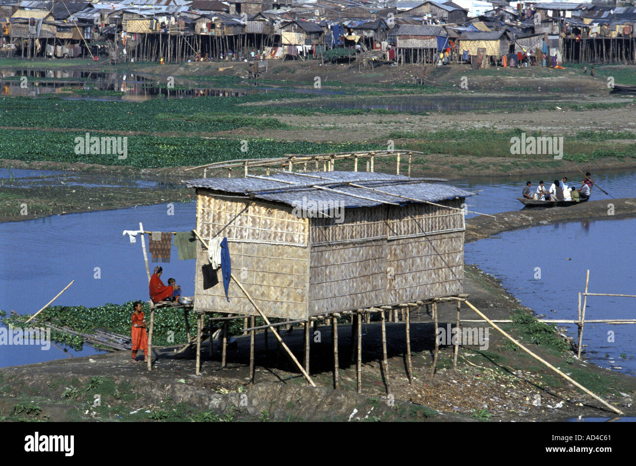 Bangladesh Houses On Stilts Premium Photo | Stilted Houses In Village
