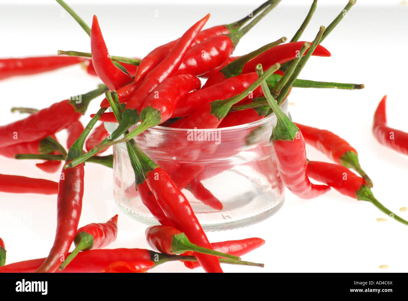 Chili pods in a glass Stock Photo - Alamy