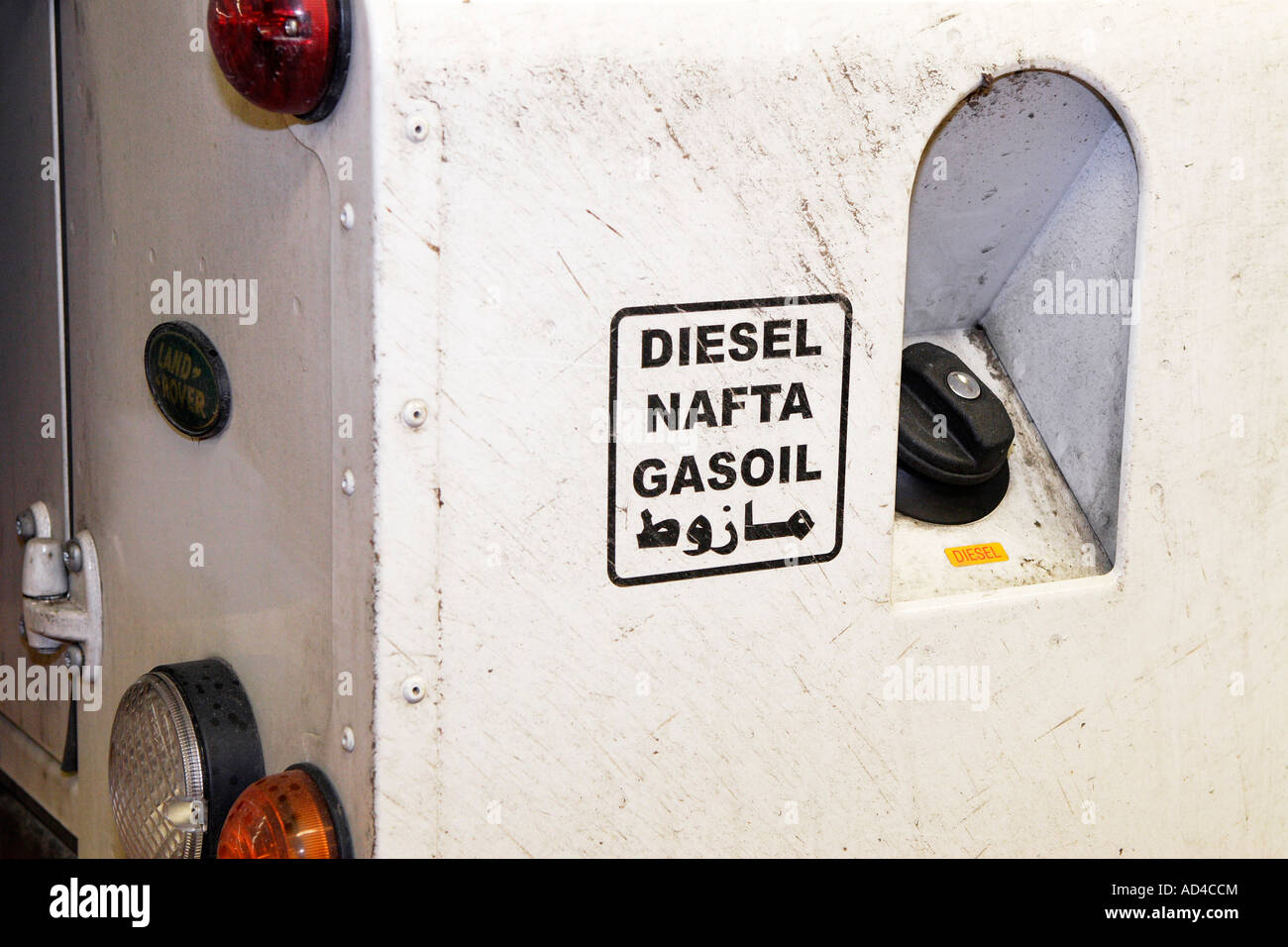 Diesel fuel filler cap Stock Photo - Alamy