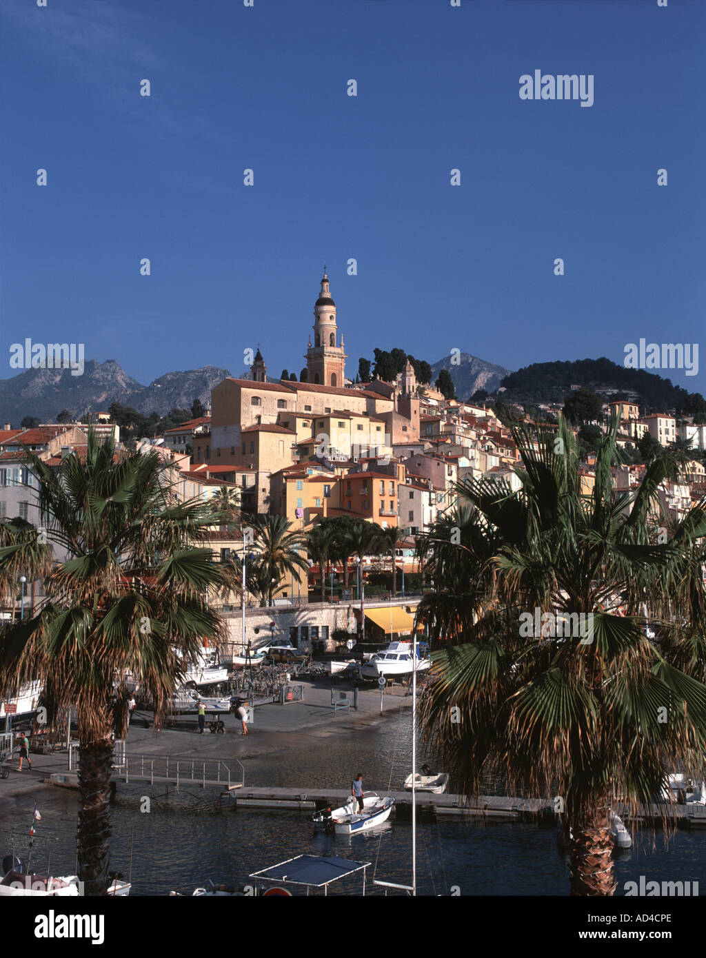 The picturesque vieux port of Menton Stock Photo - Alamy