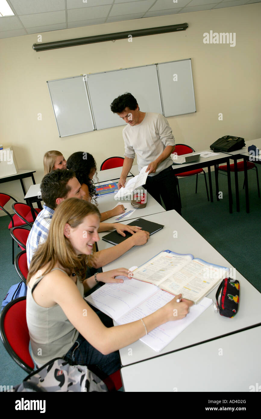Pupils in a classroom Stock Photo - Alamy