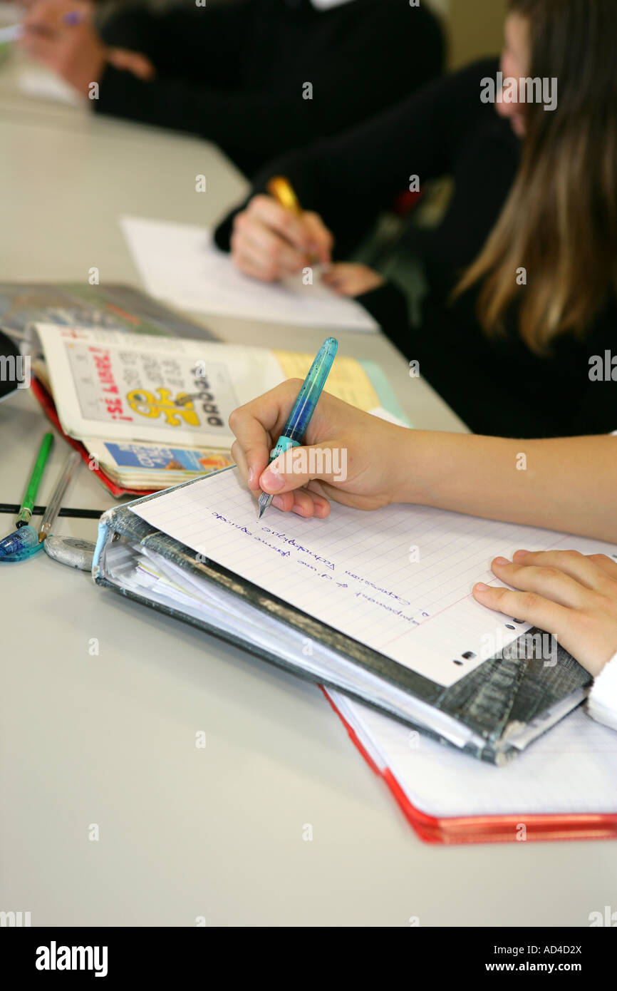 Pupils in a classroom Stock Photo - Alamy