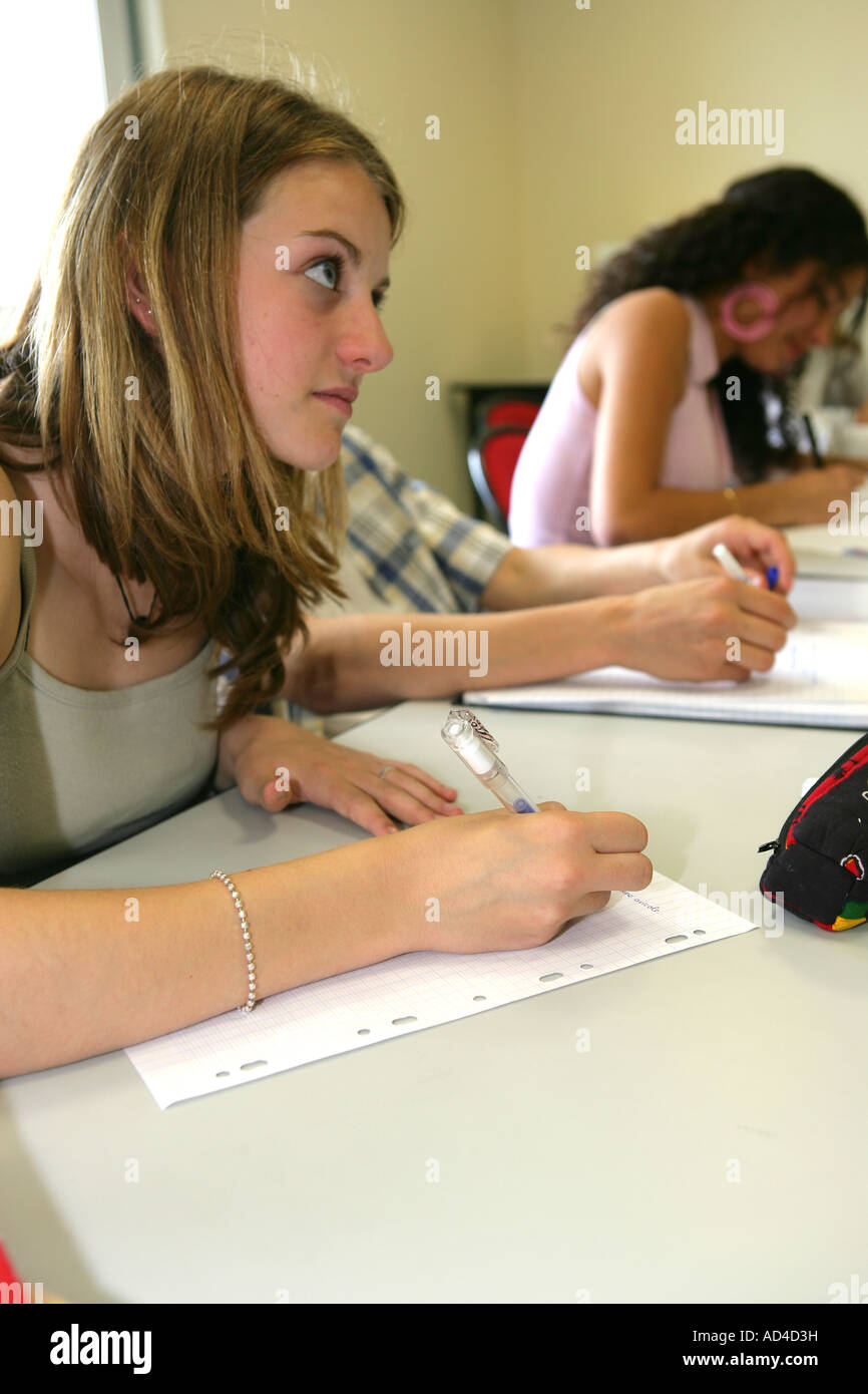 Pupils in a classroom Stock Photo - Alamy
